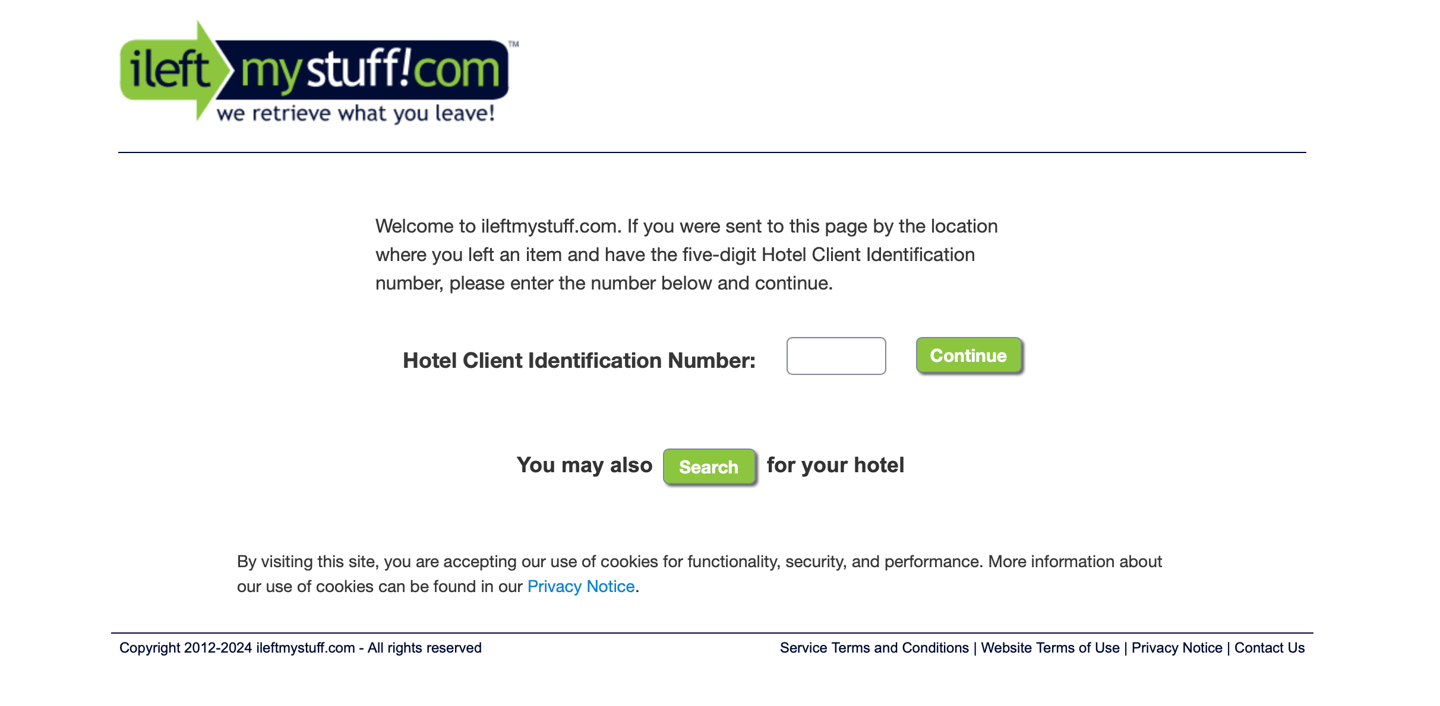 Reassure guests with a lost item submission form that reflects your brand