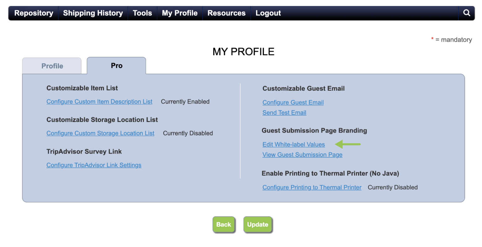 Reassure guests with a lost item submission form that reflects your brand